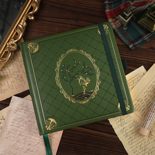 8x8 Square Crane Dot Grid Notebook - Green – tiefossi