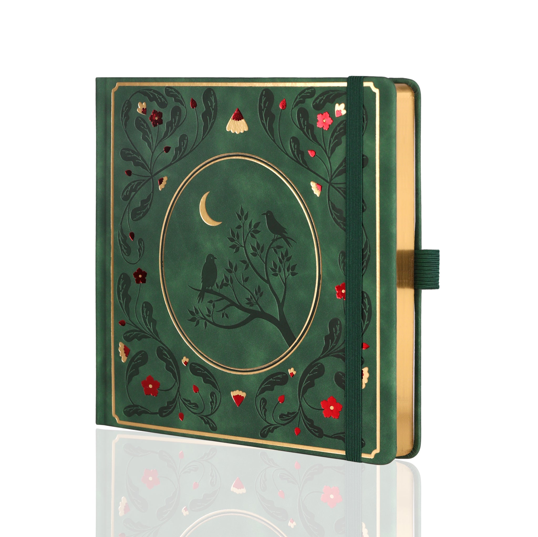 8x8 Square Moonlight Melody Dot Grid Notebook - Green – tiefossi