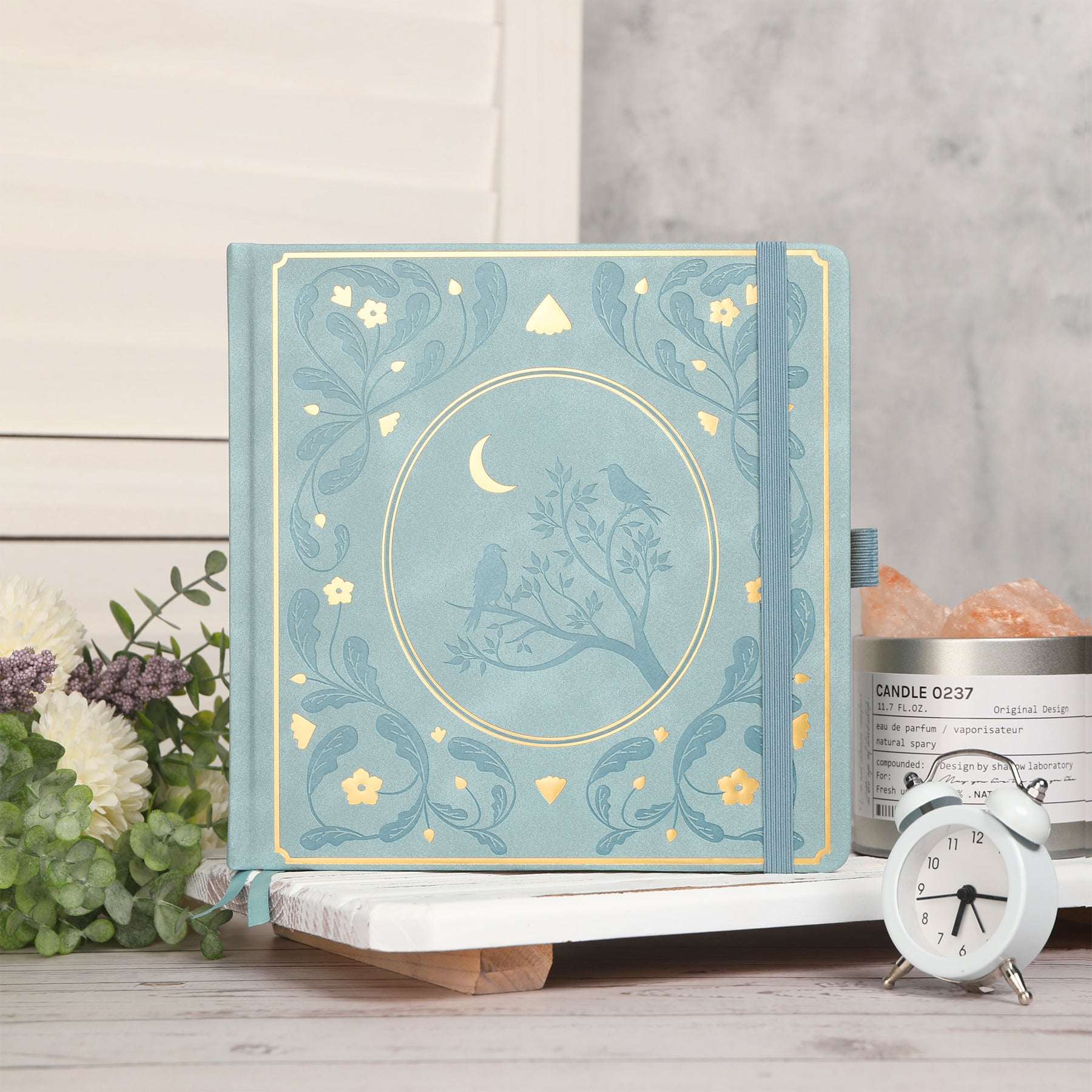 8x8 Square Moonlight Melody Dot Grid Notebook - Light Blue – tiefossi