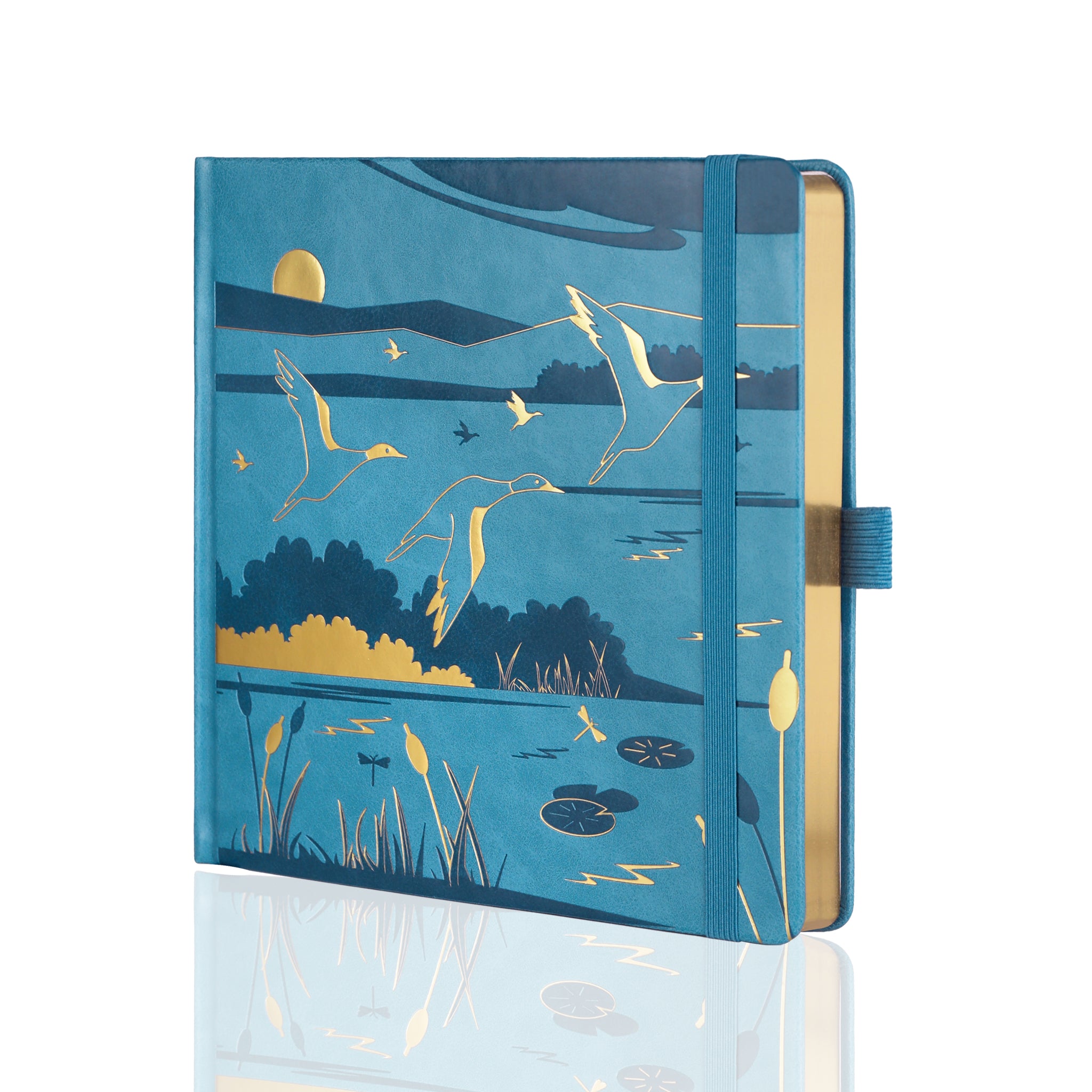 8x8 Square Wetlands Dot Grid Notebook - Lake Blue – tiefossi