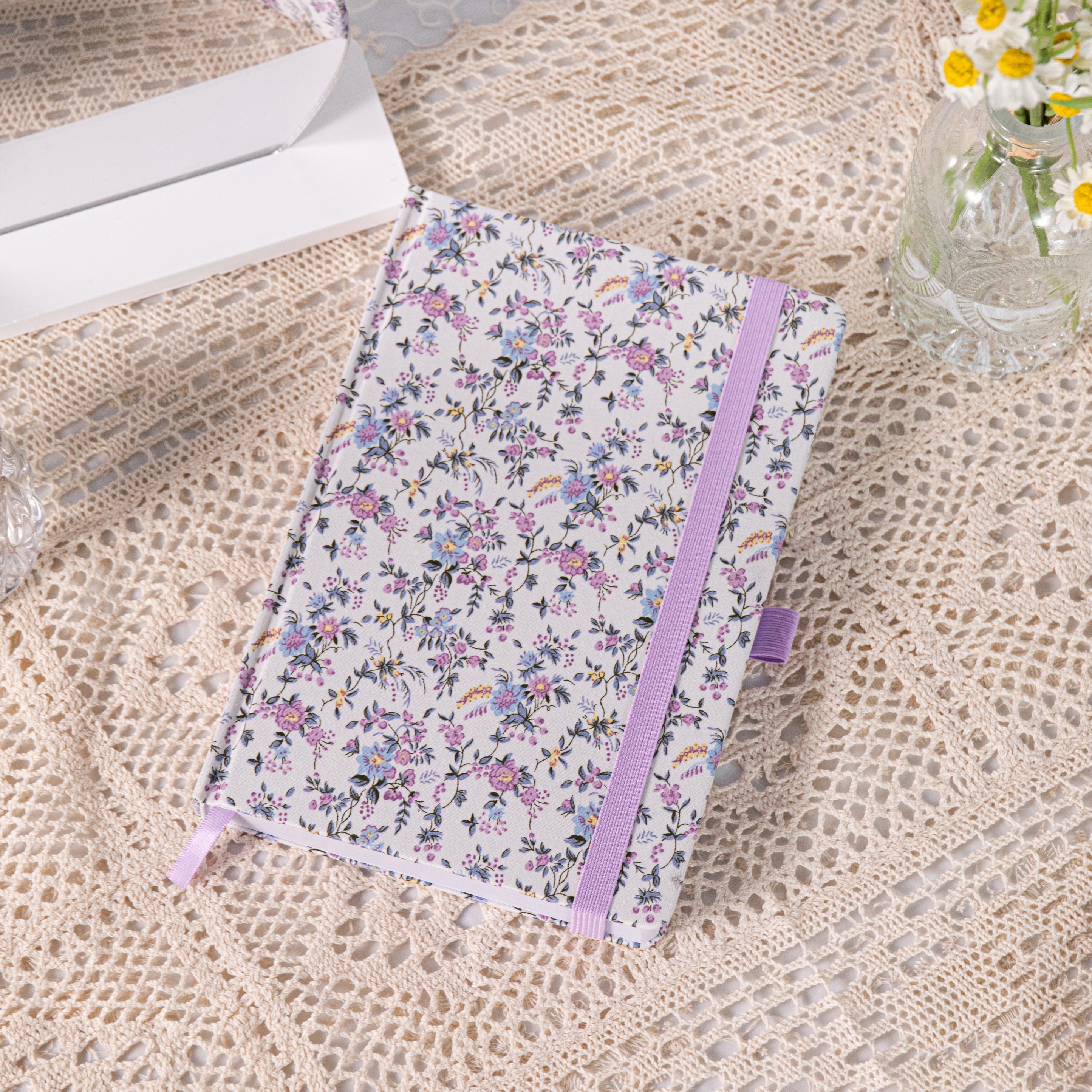 A5 Floral Dot Grid Bullet Journal - Lavender – tiefossi